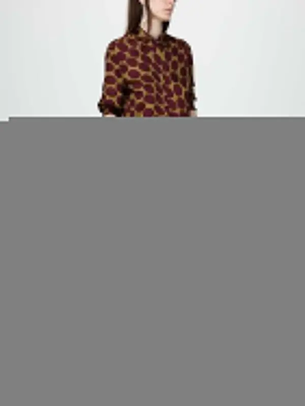 Dries Van Noten Polka Dot Long Sleeve Shirt - Camel