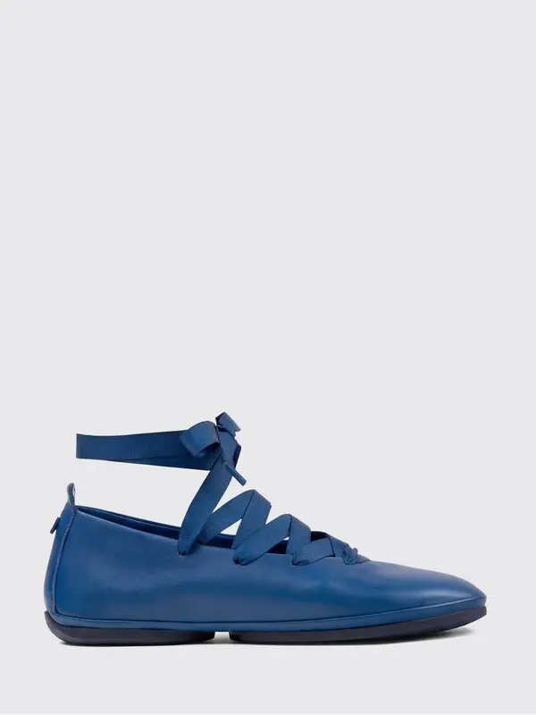 Camper Ballerina Flats With Ribbon Detailing - Blue