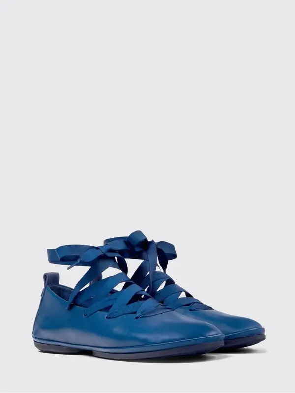 Camper Ballerina Flats With Ribbon Detailing - Blue