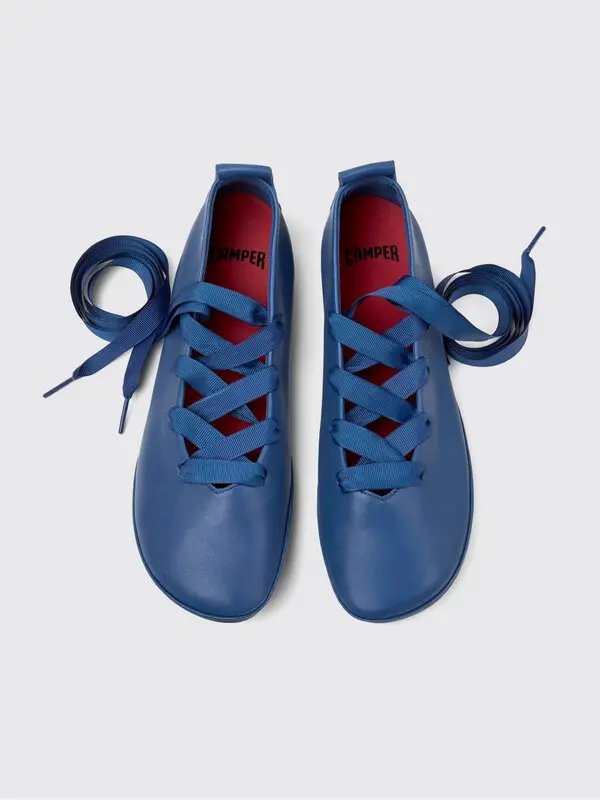 Camper Ballerina Flats With Ribbon Detailing - Blue