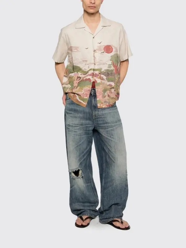 CARNE BOLLENTE Cotton And Linen Casual Shirt