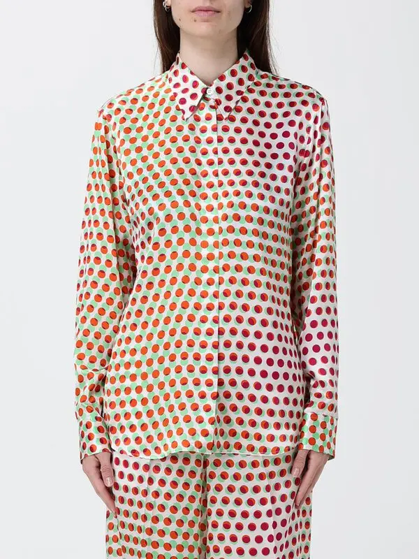 Dries Van Noten Polka Dot Silk Shirt - Ecru