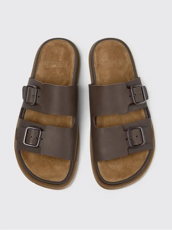 Camper Lluc Leather Sandals - Brown