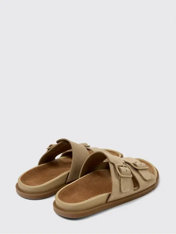 Camper Lluc Suede Sandals With Buckle Closure - Brown