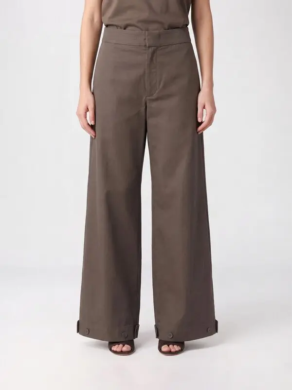 SA SU PHI Animal Print Cotton Blend Palazzo Trousers