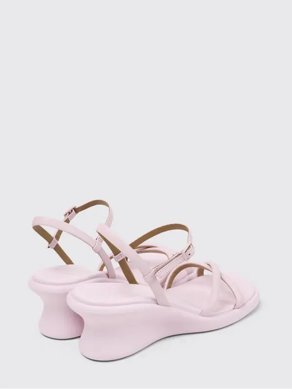 Camper Louise Leather Wedge Sandals