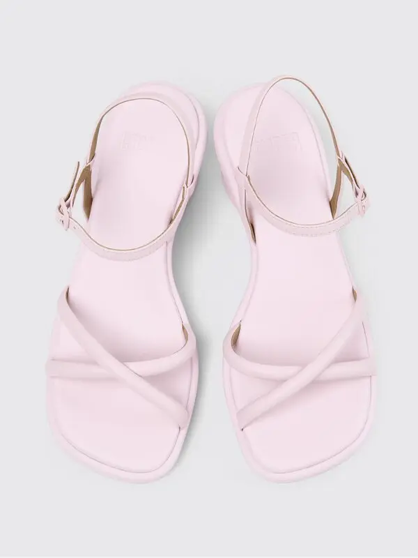 Camper Louise Leather Wedge Sandals