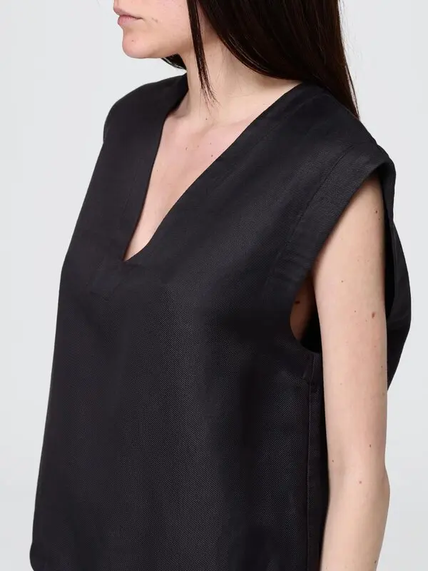 Barena Venezia Sleeveless V-neck Linen Blend Top