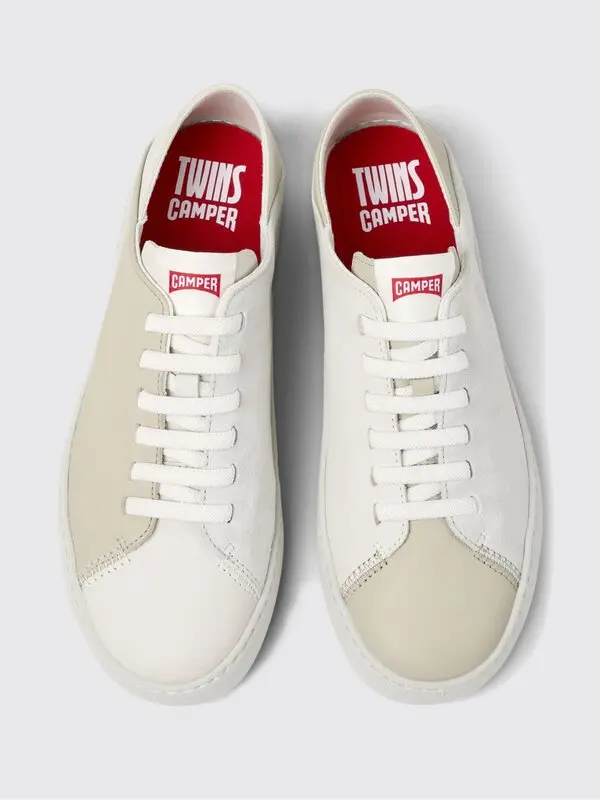 Camper Bi Twins Nubuck Leather Slip-on Sneakers With Ortholite Insole