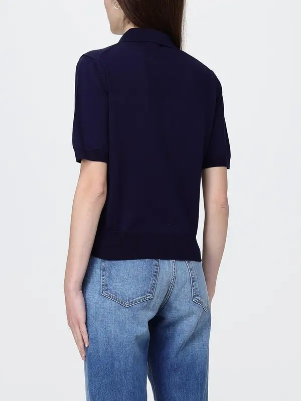 A.p.c. Short Sleeve Knit Polo - Blue