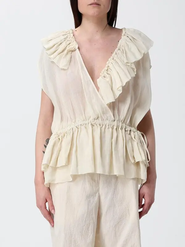 Dries Van Noten Ruffle Detailed Top - Ivory