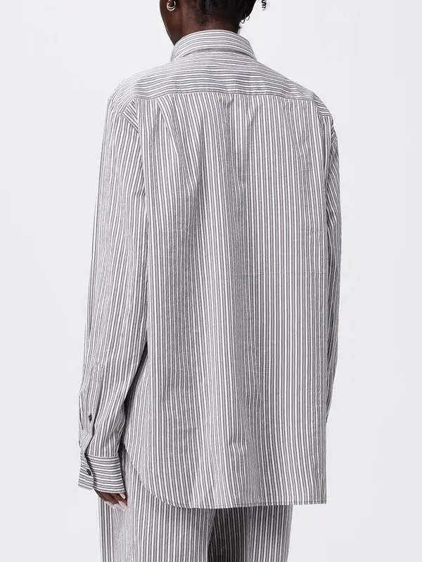 Dries Van Noten Striped Cotton And Silk Shirt