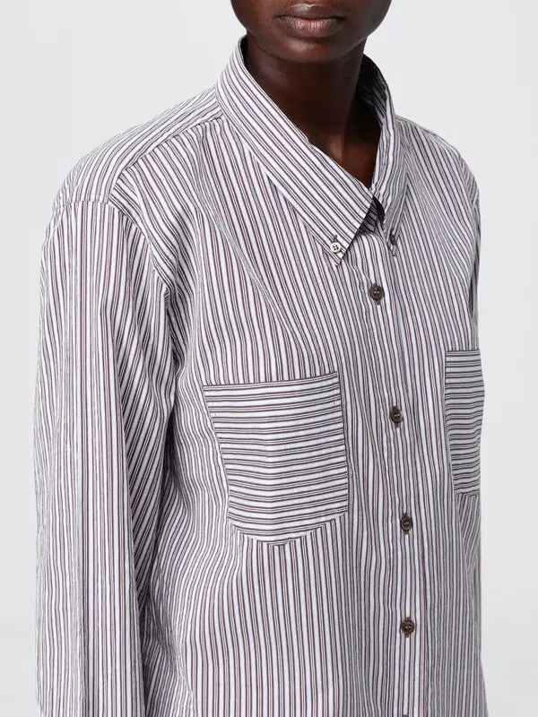 Dries Van Noten Striped Cotton And Silk Shirt