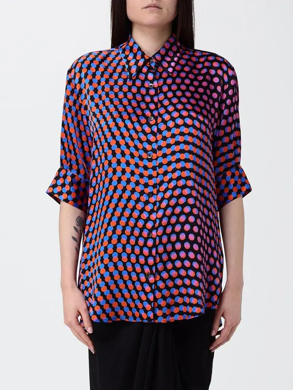Dries Van Noten Polka Dot Silk Shirt - Black