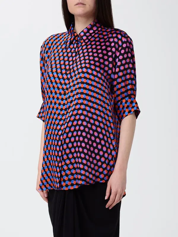 Dries Van Noten Polka Dot Silk Shirt - Black