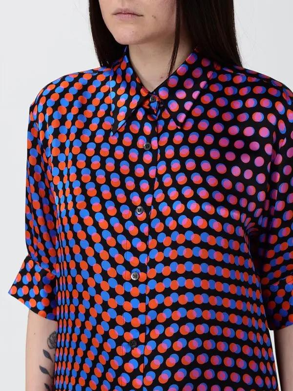 Dries Van Noten Polka Dot Silk Shirt - Black