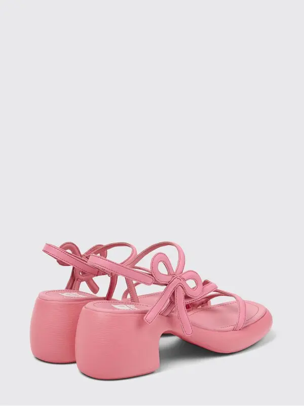 Camper Slingback Sandals With Bow Detail - Pink