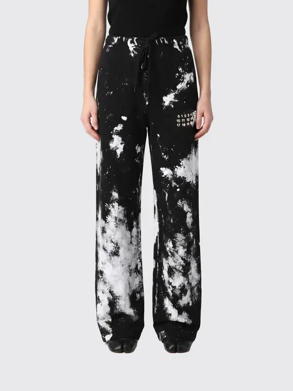 MAISON MARGIELA Printed Cotton Jogging Pants - Black
