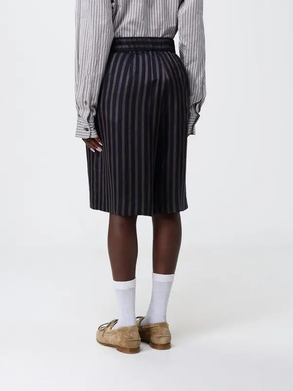 Dries Van Noten Striped Cupro Shorts