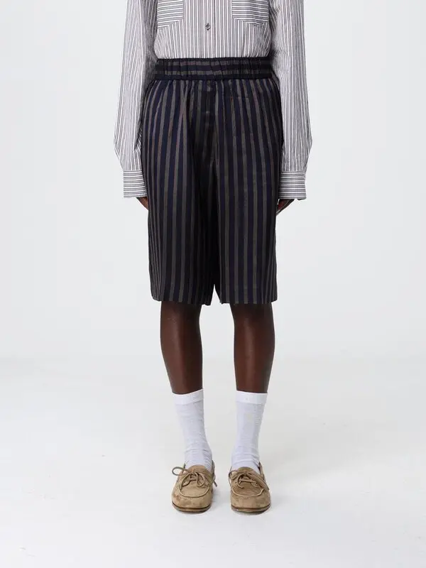 Dries Van Noten Striped Cupro Shorts