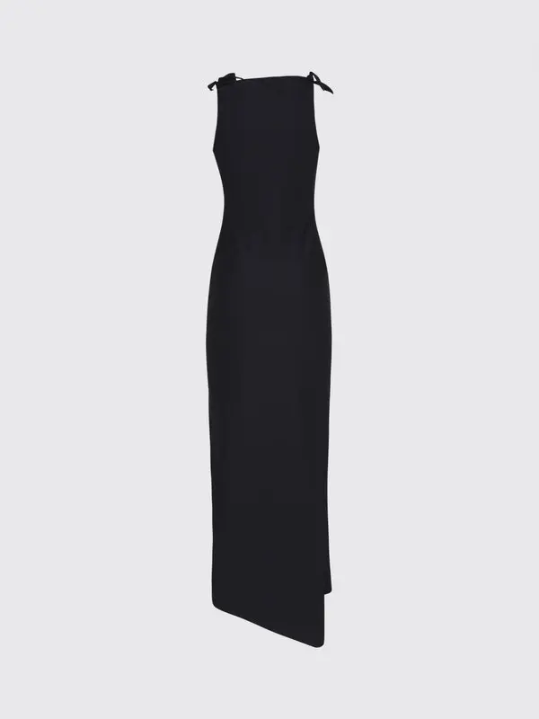 Coperni Asymmetrical Midi Dress - Black