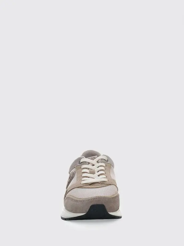BOSS Mesh And Suede Lace-up Sneakers - Beige