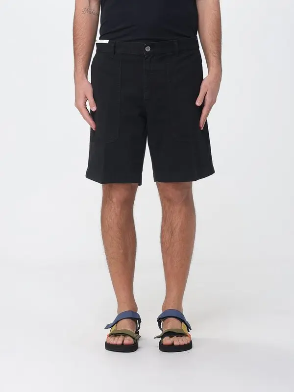 PT TORINO Khaki Cotton Twill Shorts - Black