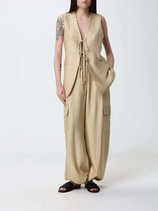 TWINSET V-neck Tailored Waistcoat With Tie Fastening