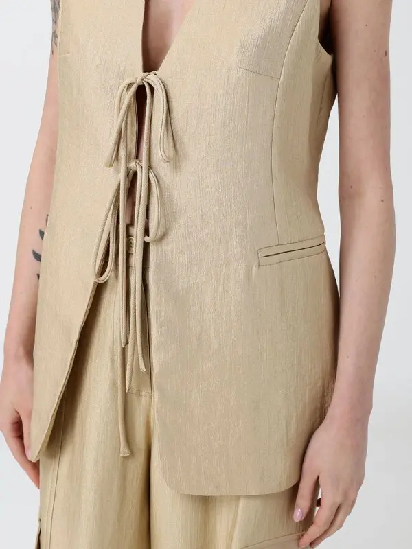 TWINSET V-neck Tailored Waistcoat With Tie Fastening