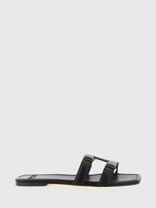 Elisabetta Franchi Sheepskin Leather Mule Sandals