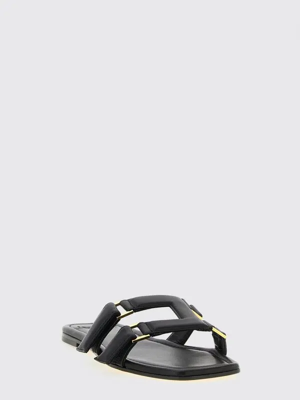 Elisabetta Franchi Sheepskin Leather Mule Sandals