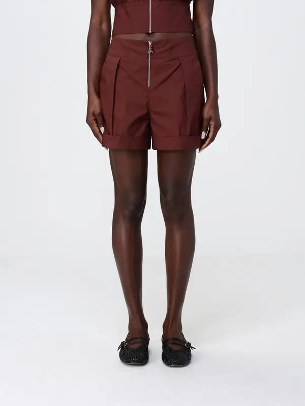 Patrizia Pepe Mid-rise Cotton Shorts With Slant Pockets