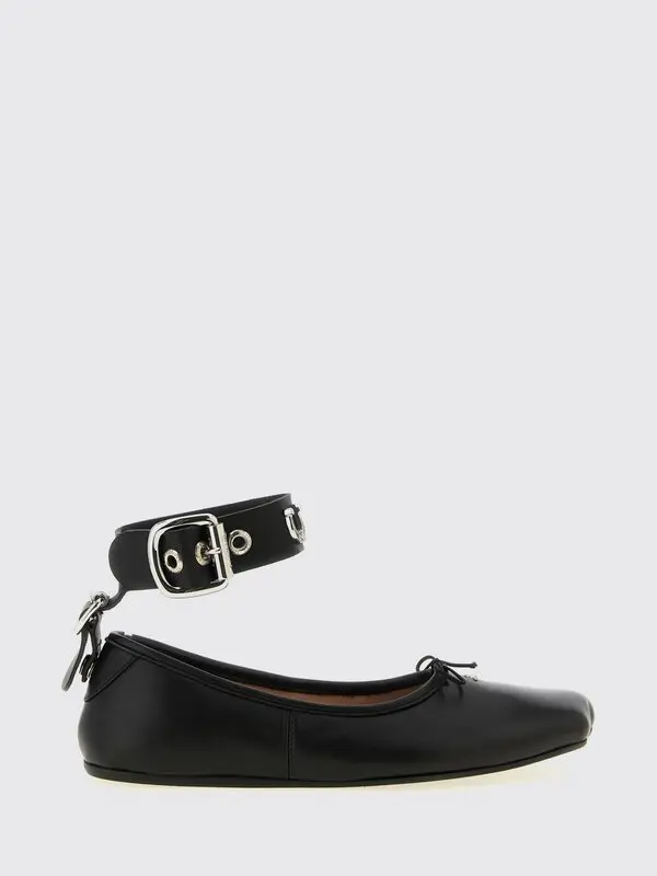 VIVIENNE WESTWOOD Ballet Flats With Buckled Ankle Strap - Black