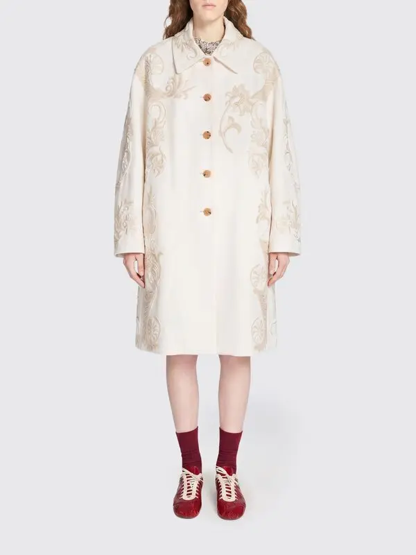 Dries Van Noten Collared Coat - White