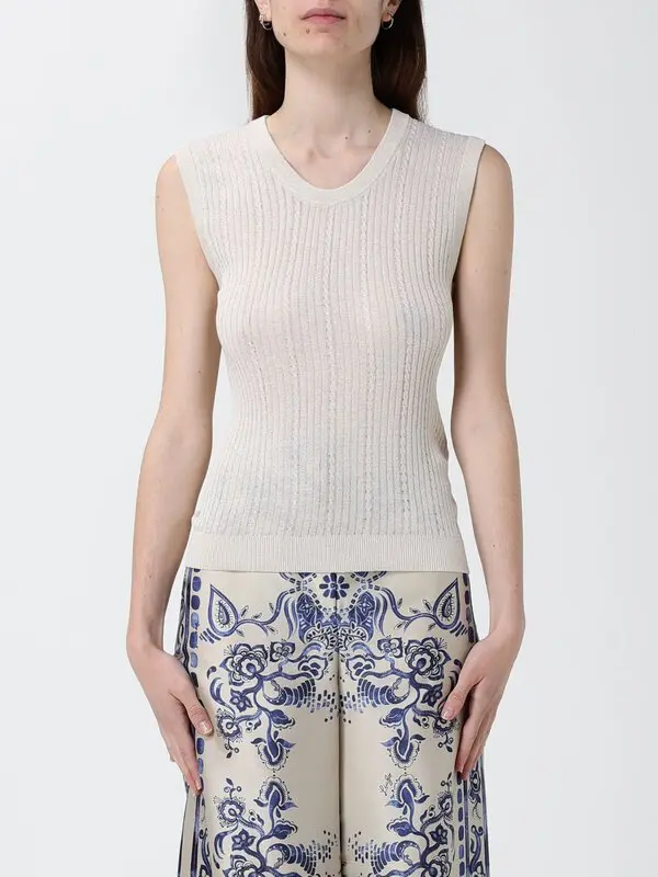 Liu Jo Ribbed Knit Sleeveless Top