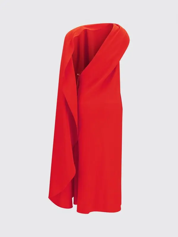 Balenciaga Silk One-shoulder Midi Dress