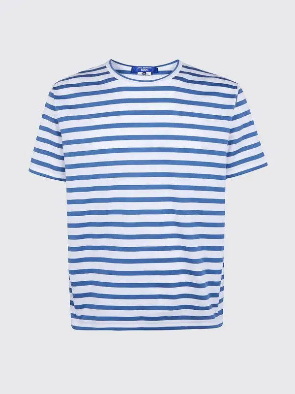 Junya Watanabe Striped Cotton T-shirt With Crew Neck