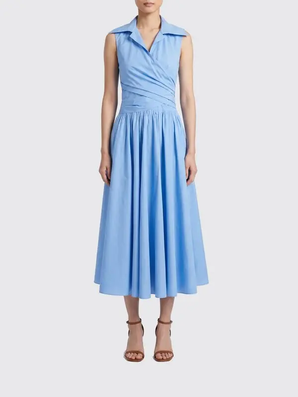 PATOU Wrap Midi Dress - Blue