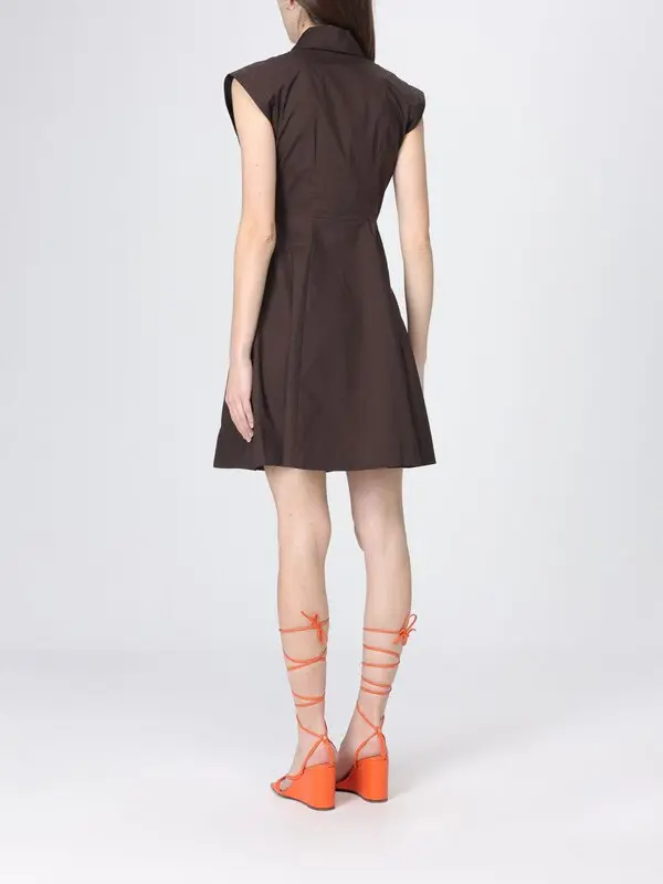 Liu Jo Sleeveless Cotton Shirtdress - Brown