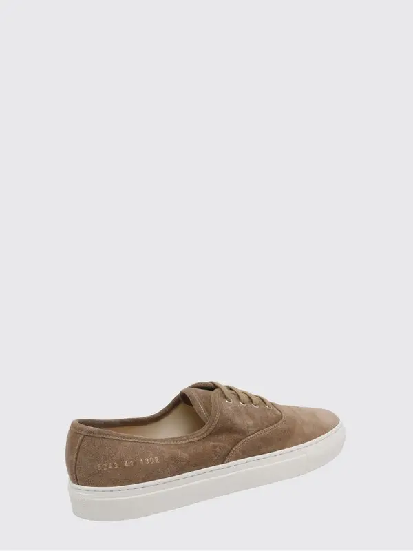 COMMON PROJECTS Low-top Suede Sneakers With Foil-stamped Logo - Beige
