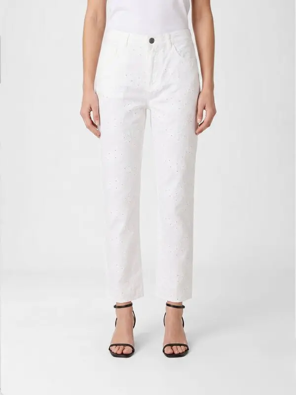 Liu Jo Straight Leg Trousers - White