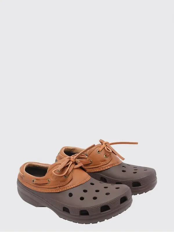 CROCS Classic Boat Mules In Eva And Vegan Leather - Brown