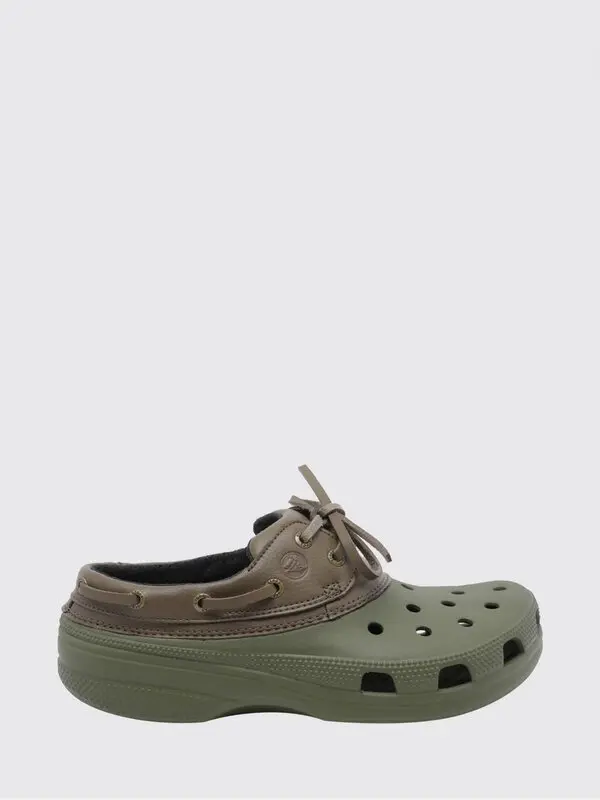 CROCS Classic Boat Mules In Eva And Vegan Leather - Green