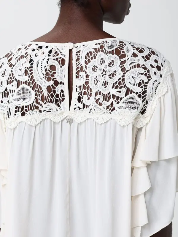 ANIYE BY Lace Detailed Ruffled Blouse