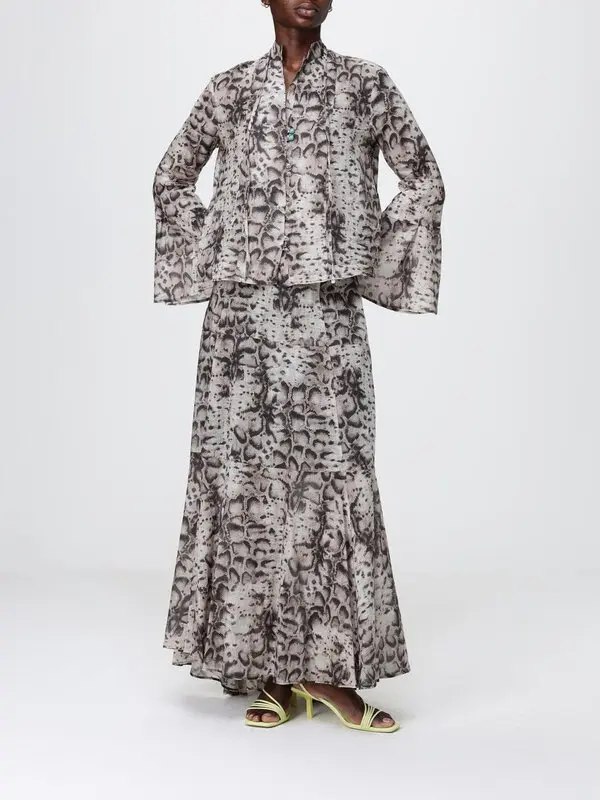 Pinko Crepe Shirt With Snake Print