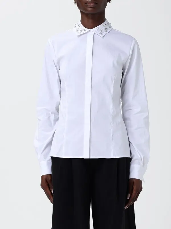 Liu Jo Embellished Cotton Poplin Shirt