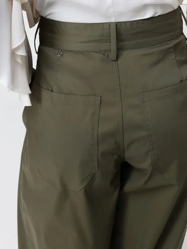 ANIYE BY Wide Leg Cotton Blend Trousers