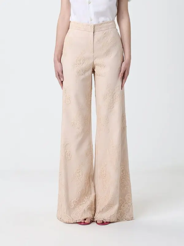 ANIYE BY High-waisted Lace Flare Trousers - Pink