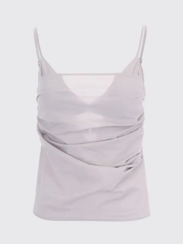 Patrizia Pepe Spaghetti Strap Top With Mesh Detail