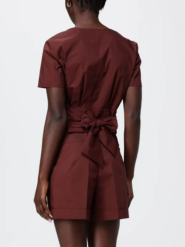 Patrizia Pepe Short Sleeve Zip-up Cropped Shirt